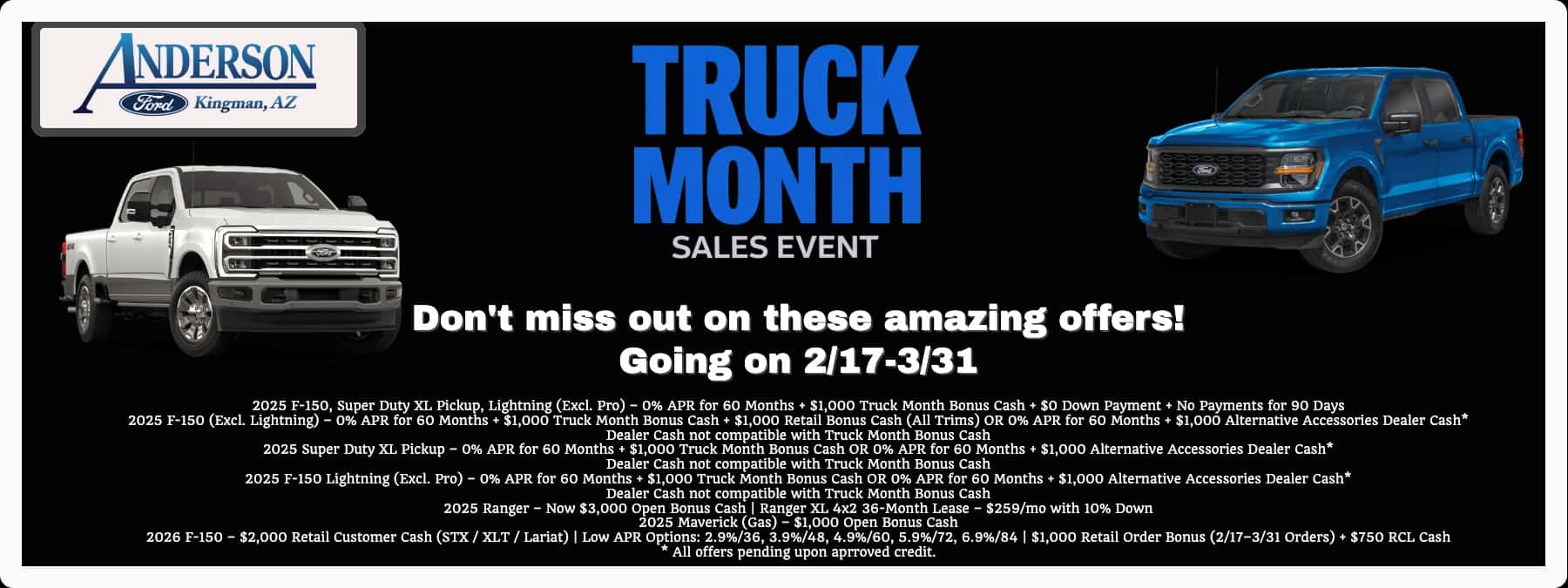 Ford Truck Month Is Here at Anderson Ford Kingman | Anderson Ford Kingman
