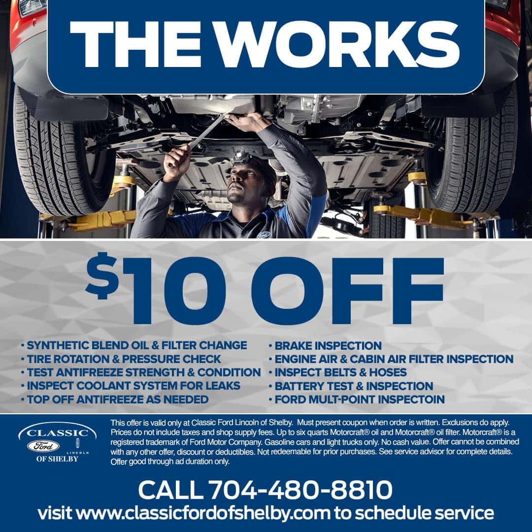 Auto Service Specials | Classic Ford Shelby near Gastonia