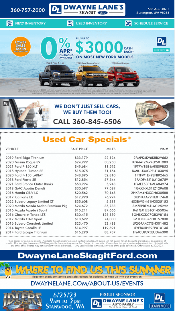 New Ford Specials | Dwayne Lane's Skagit Ford | Burlington