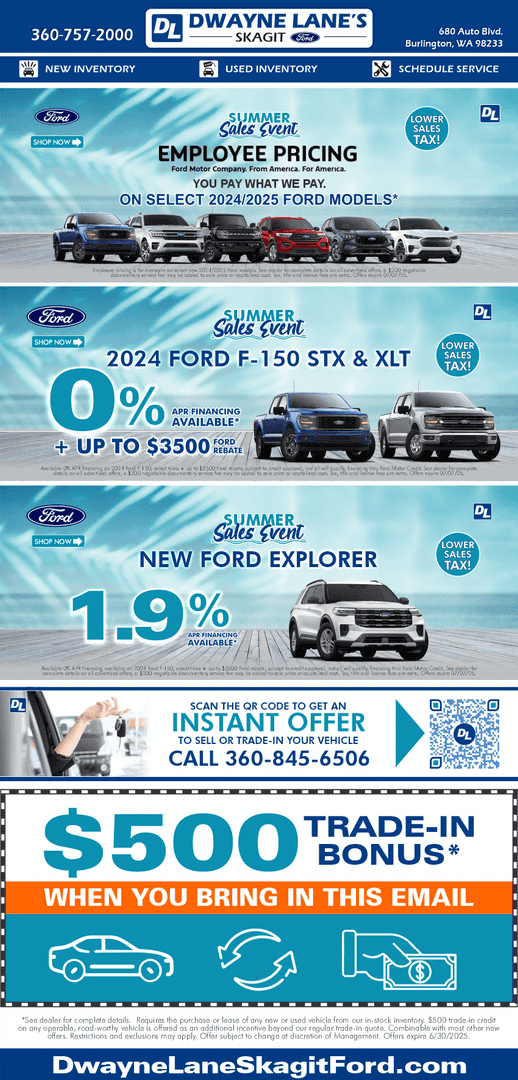 New Ford Specials | Dwayne Lane's Skagit Ford | Burlington