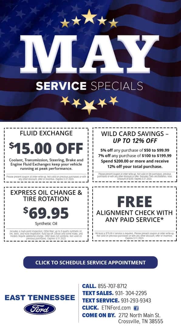 Service Specials | East Tennessee Ford