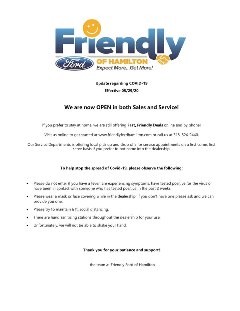 Welcome to Friendly Ford | Friendly Ford of Hamilton