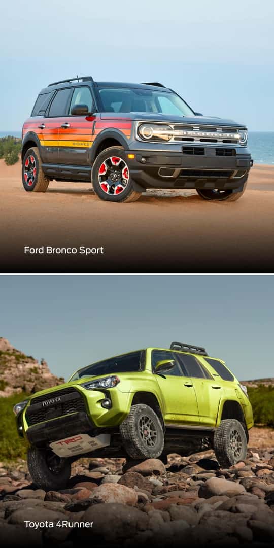2024 Ford Bronco Sport Vs. 2024 Toyota 4Runner Analysis