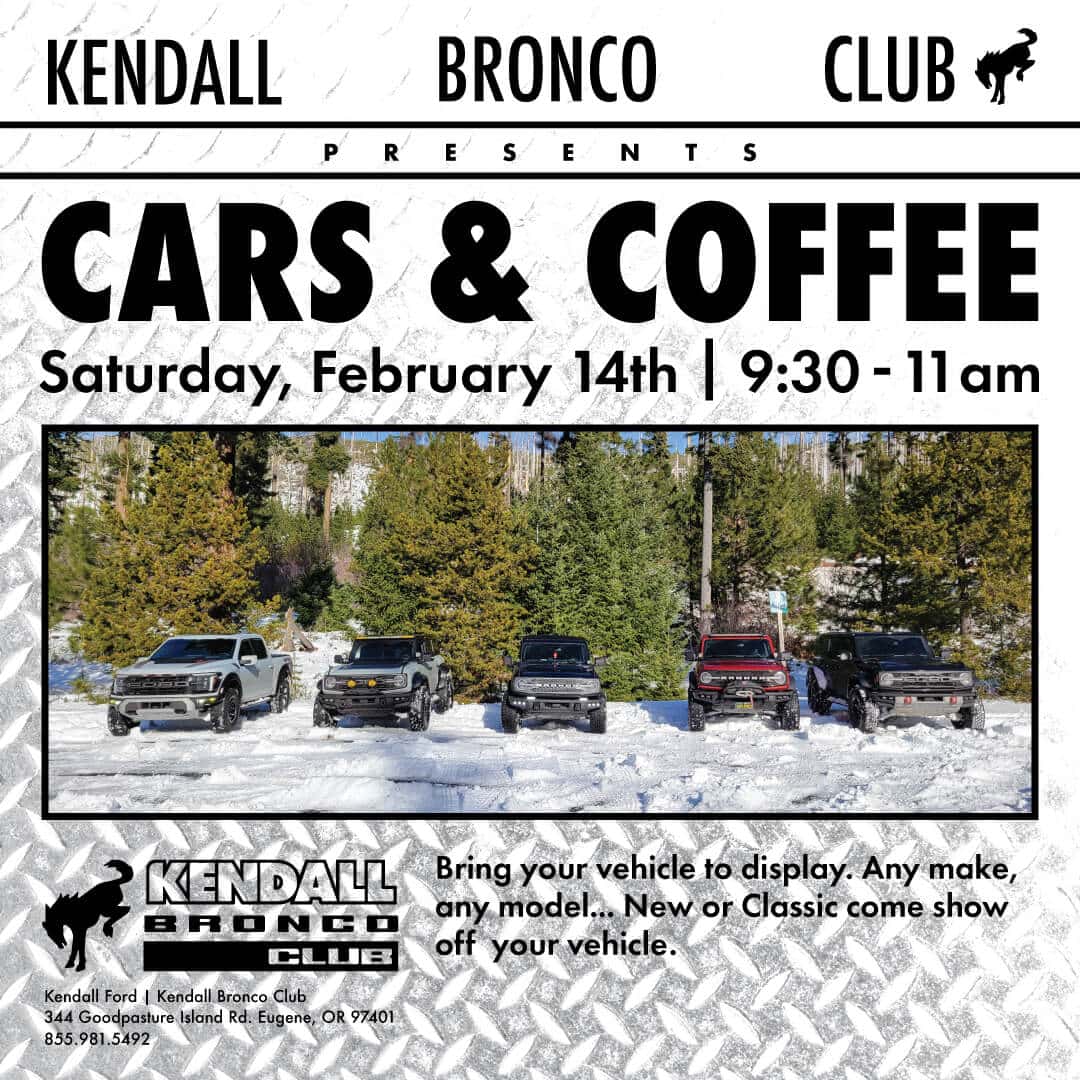 February 2026 Cars and Coffee at Kendall Bronco Club of Eugene ...