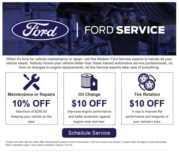 Service Specials at Modern Ford | Modern Ford of Boone