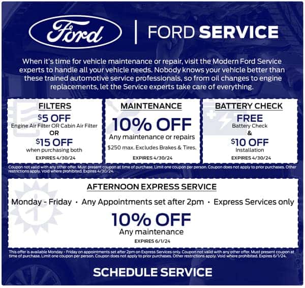 Service Specials at Modern Ford | Modern Ford of Boone