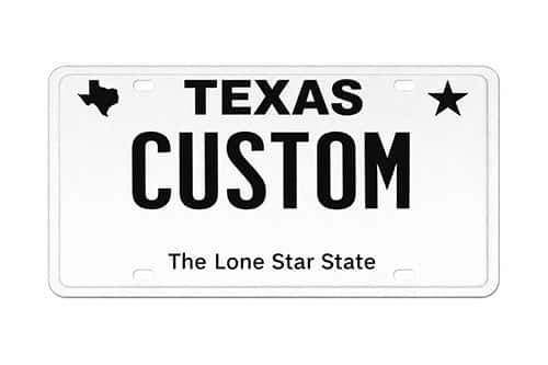 Texas Custom License Plates & How To Get Them